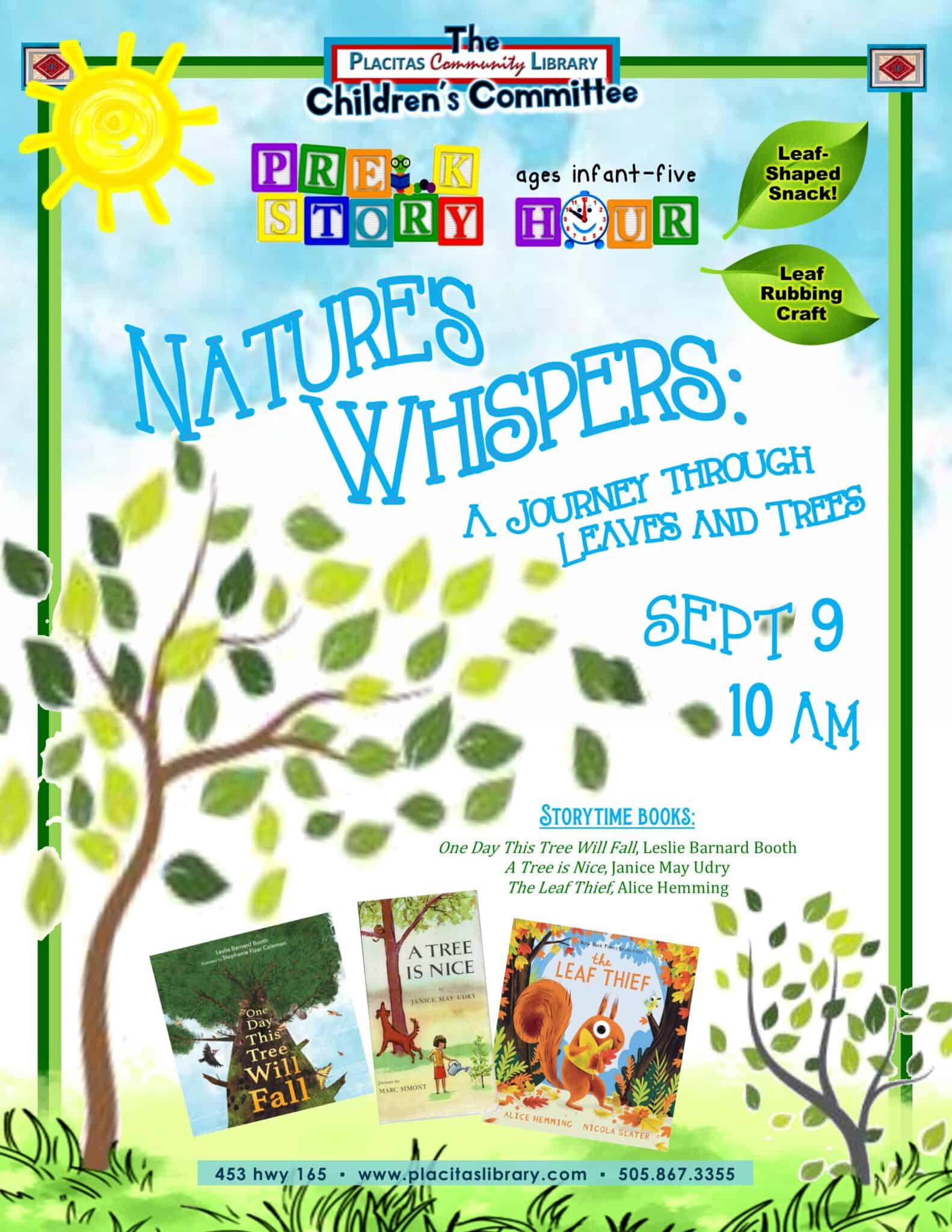 Pre-K Story Hour: Nature's Whispers - Placitas Library